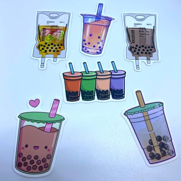 Accessories | Boba Tea Graffiti Stickers | Poshmark